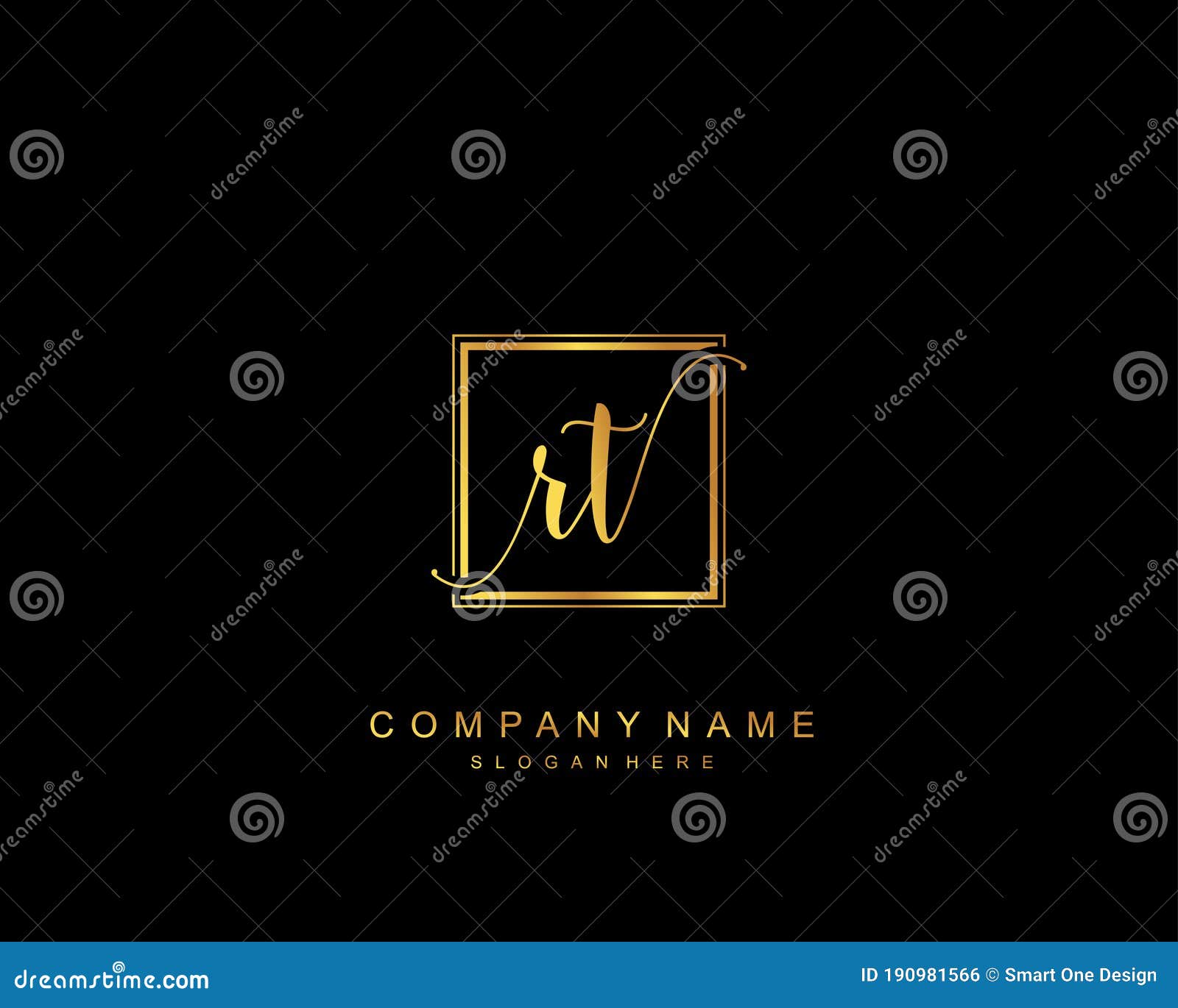 RT Signature Logo Template Vector Stock Vector - Illustration of ...