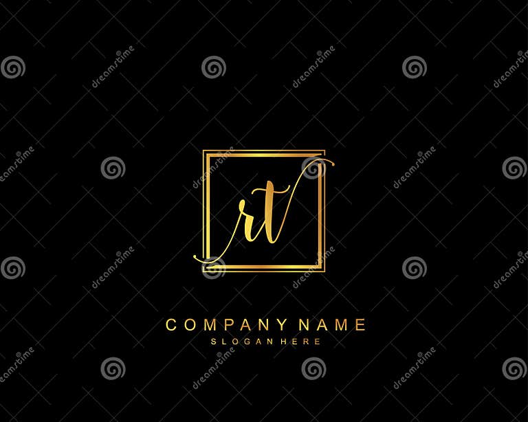RT Signature Logo Template Vector Stock Vector - Illustration of ...