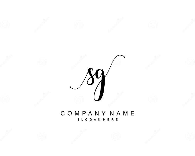 SG Signature Logo Template Vector Stock Vector - Illustration of ...
