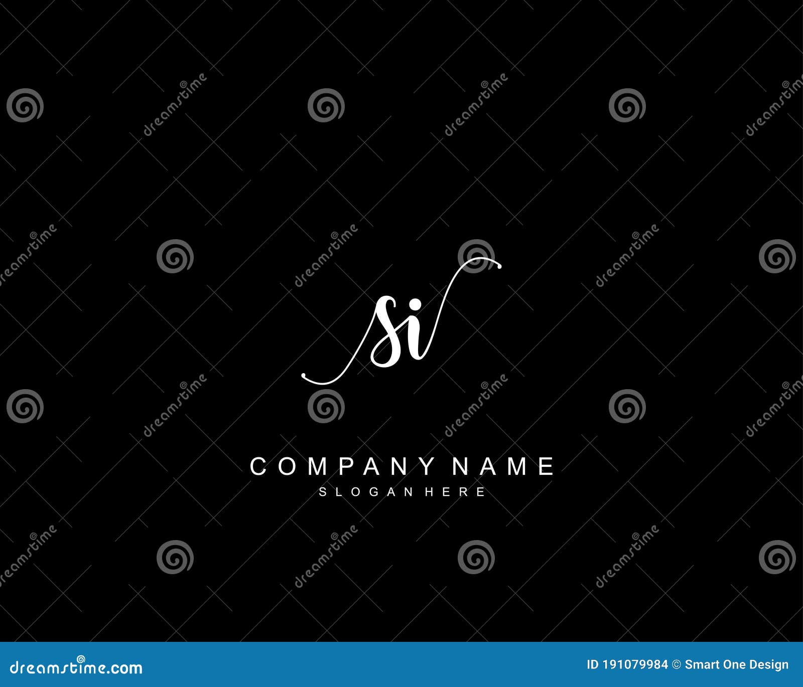 SI Signature Logo Template Vector Stock Vector - Illustration of ...