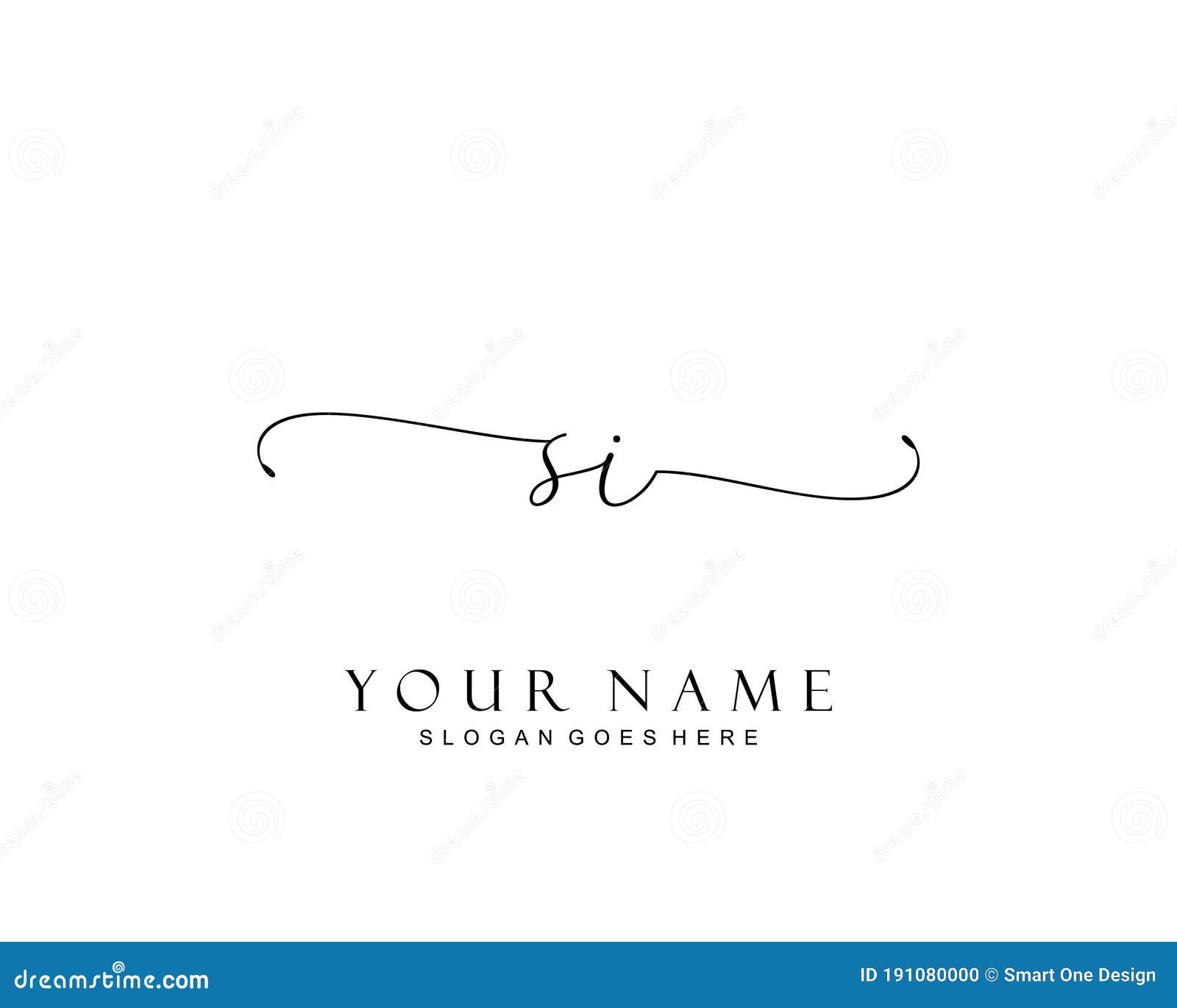 SI Signature Logo Template Vector Stock Vector - Illustration of ...