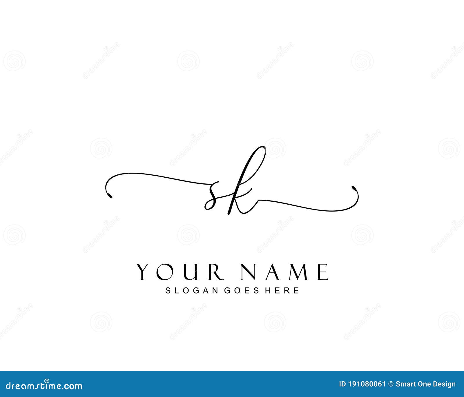 SK Signature Logo Template Vector Stock Vector - Illustration of drawn ...