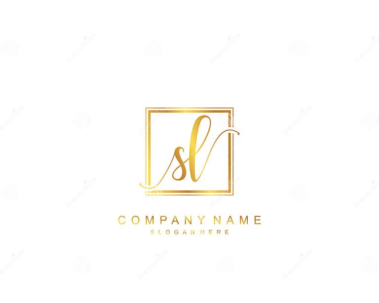 SL Signature Logo Template Vector Stock Vector - Illustration of ...