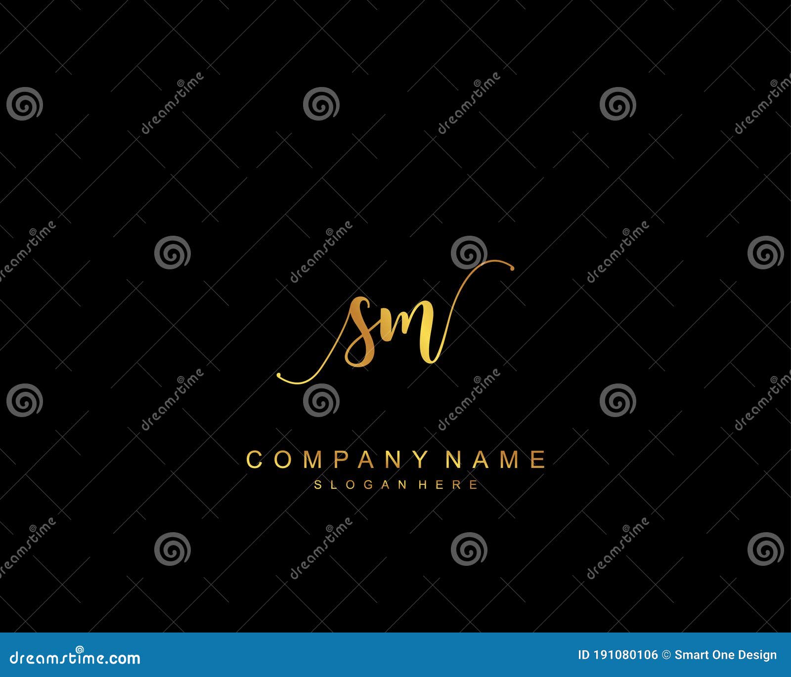 SM Signature Logo Template Vector Stock Vector - Illustration of ...