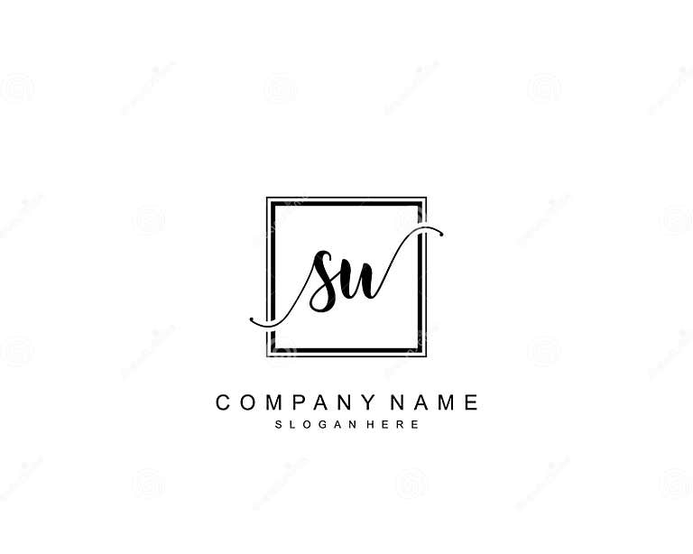 SU Signature Logo Template Vector Stock Vector - Illustration of design ...
