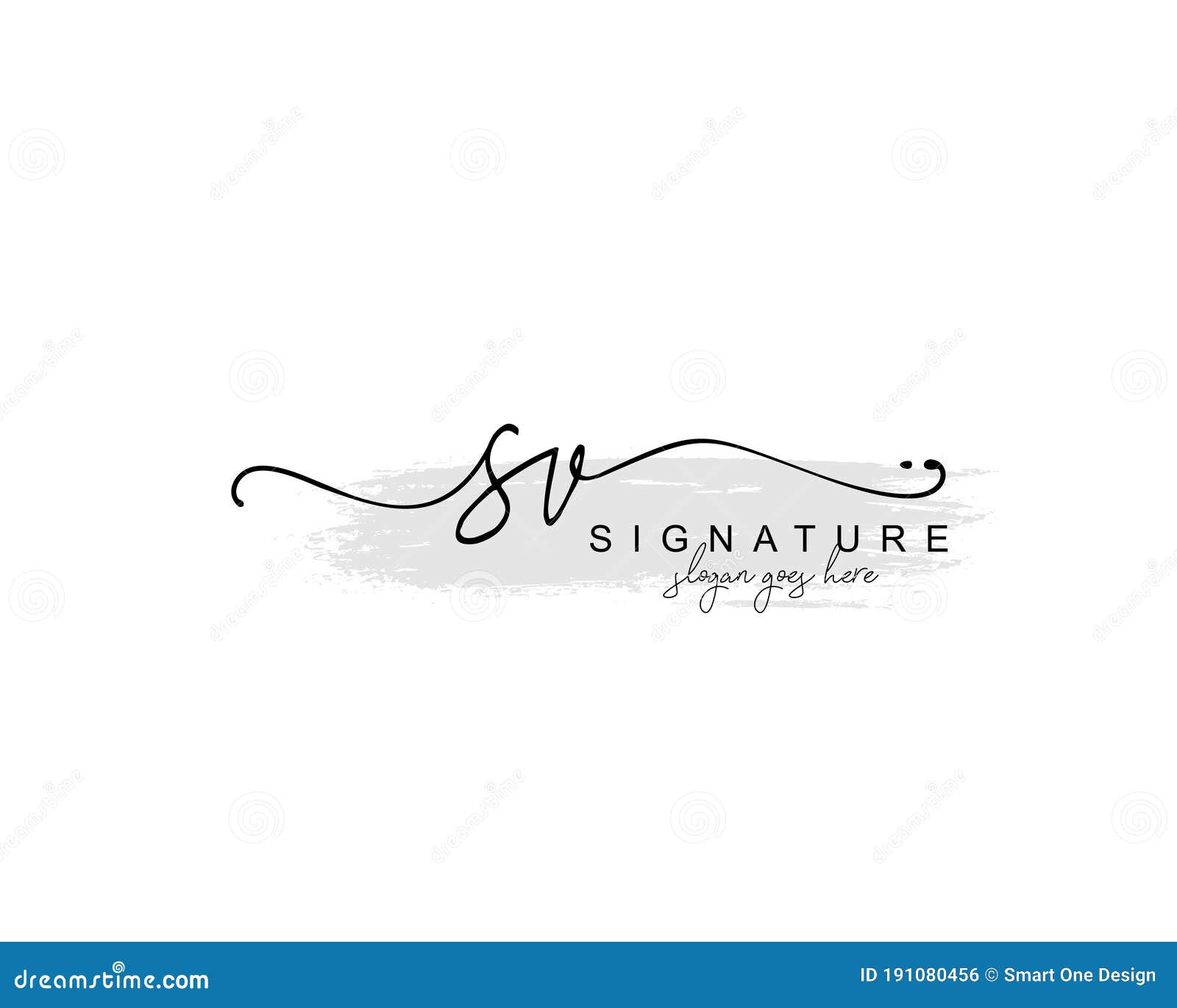 SV Signature Logo Template Vector Stock Vector - Illustration of font ...