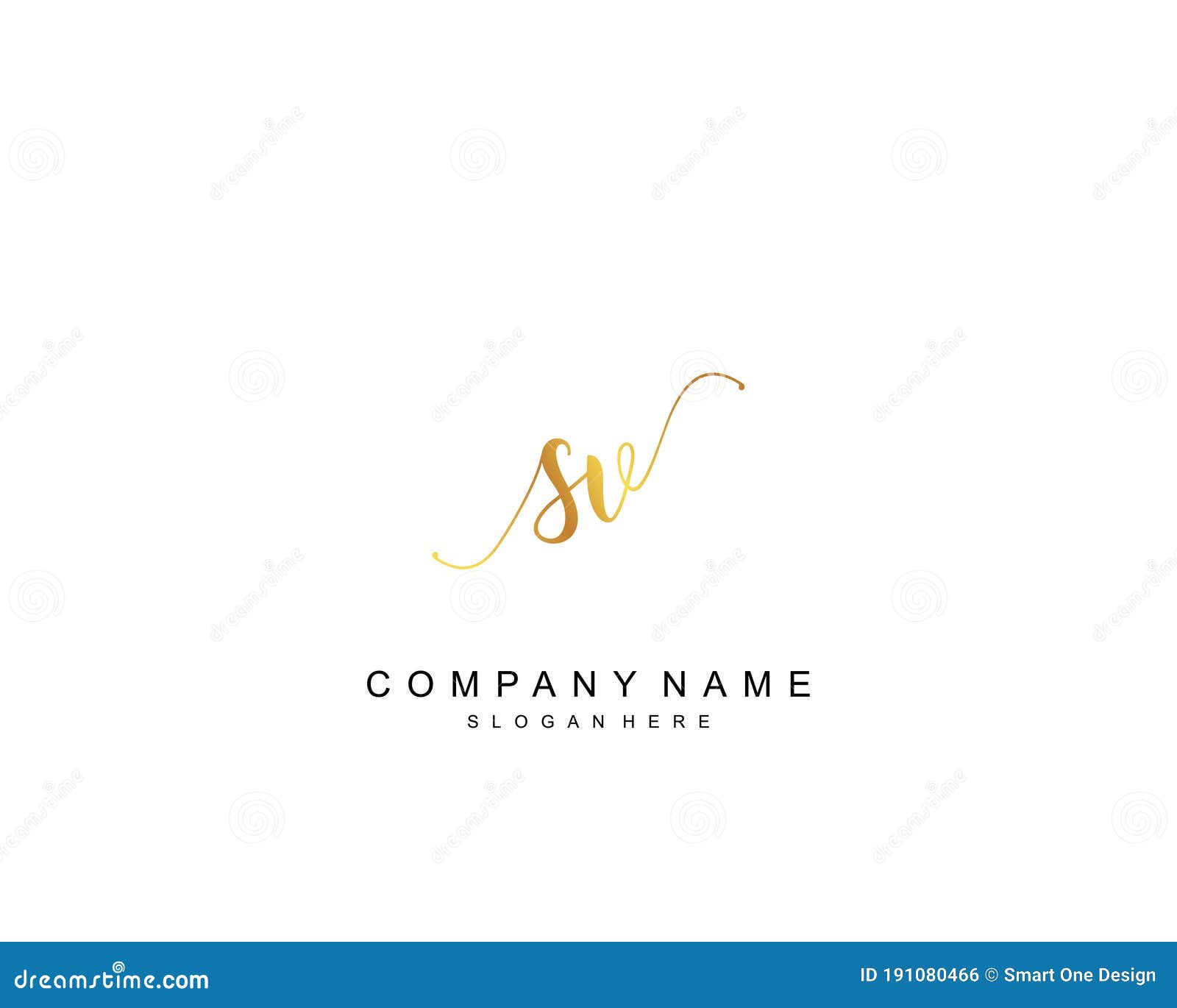 SV Signature Logo Template Vector Stock Vector - Illustration of ...