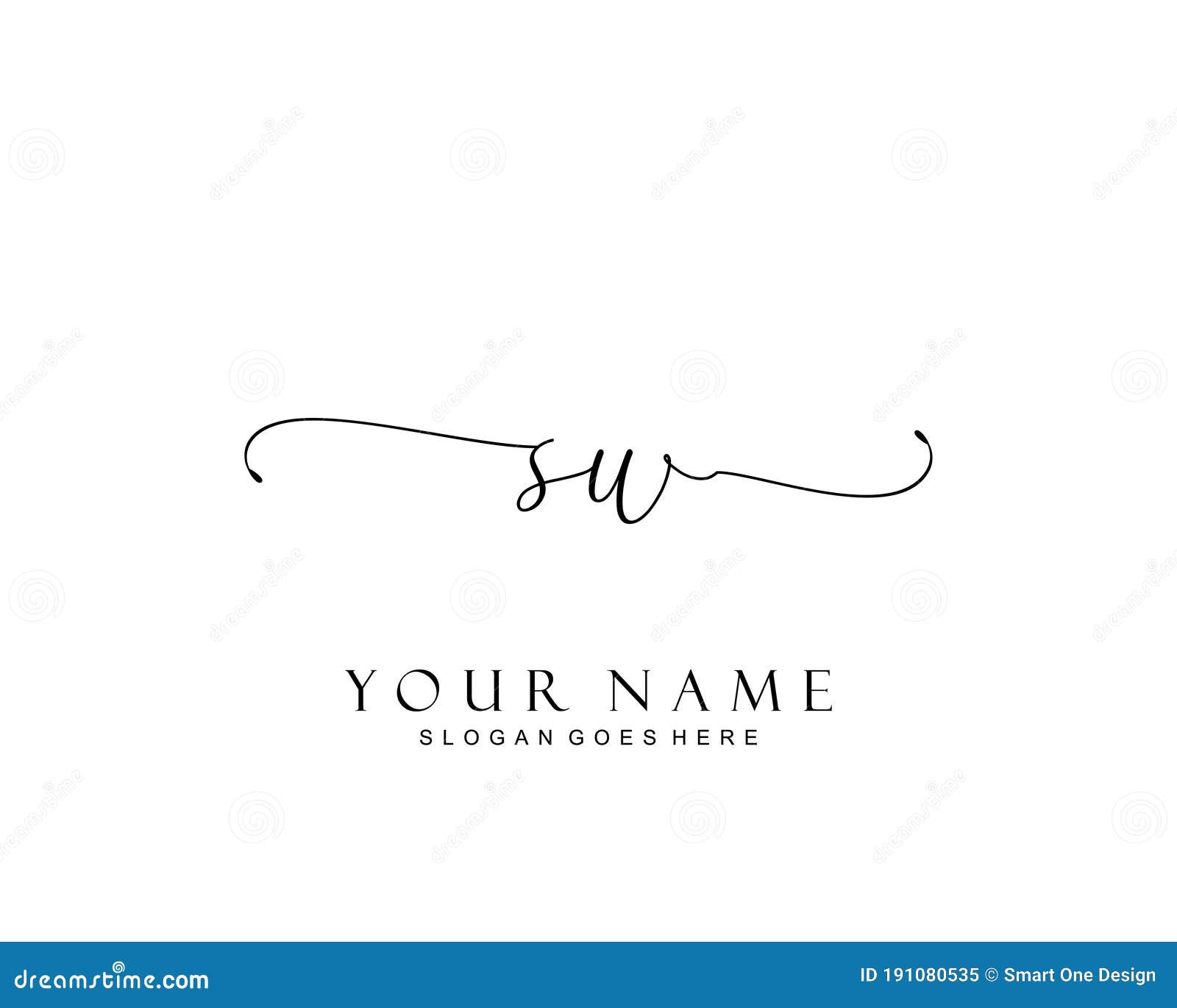 SW Signature Logo Template Vector Stock Vector - Illustration of ...