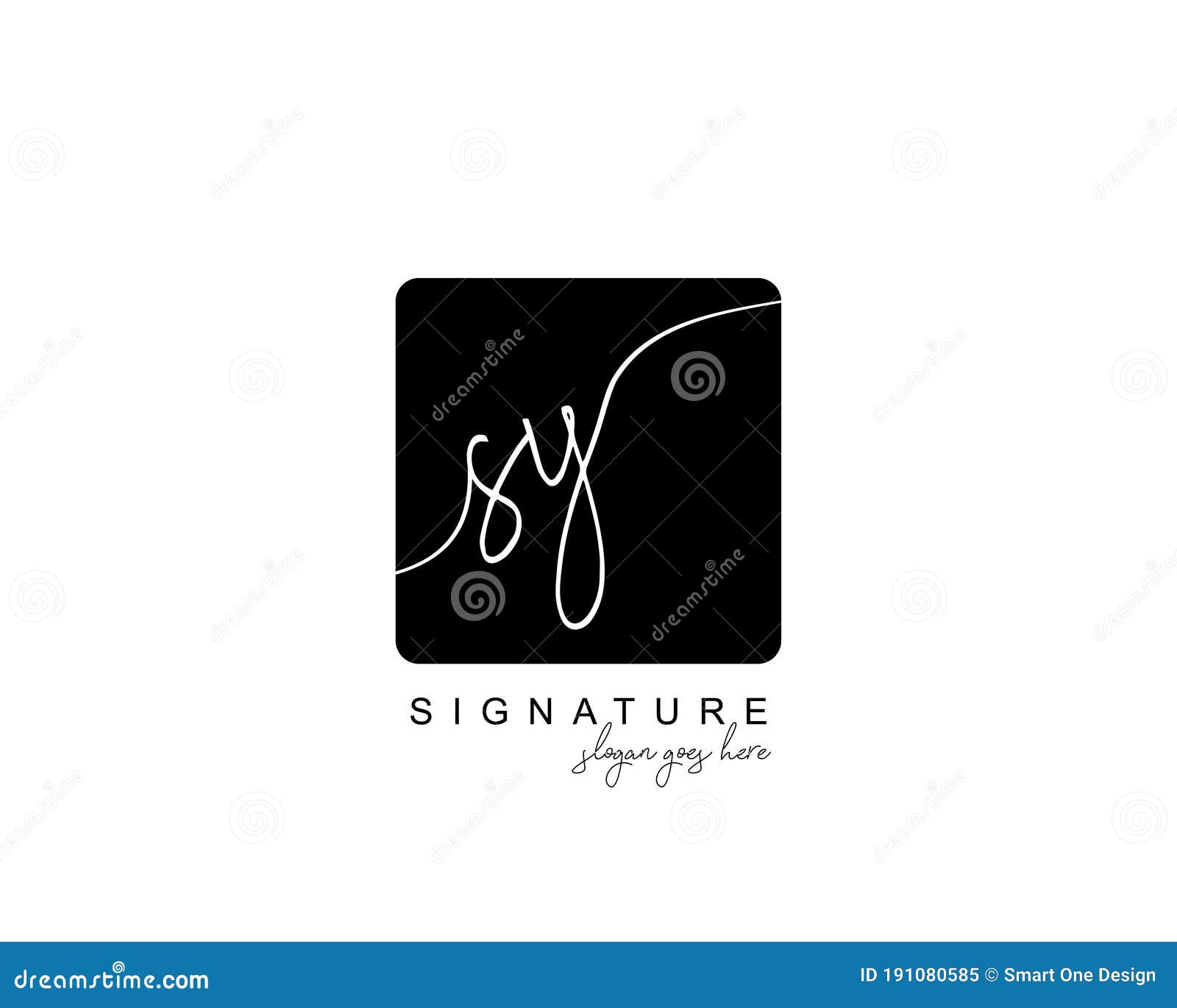 SY Signature Logo Template Vector Stock Vector - Illustration of ...