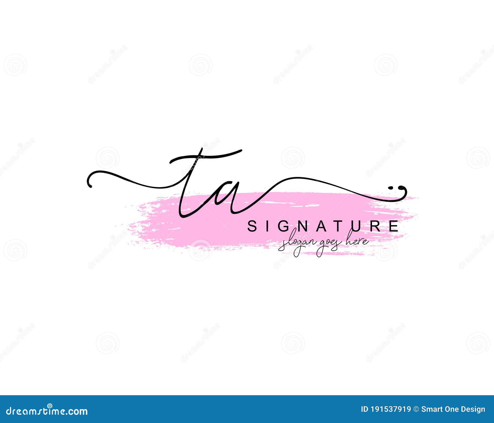 TA Signature Logo Template Vector Stock Vector - Illustration of ...