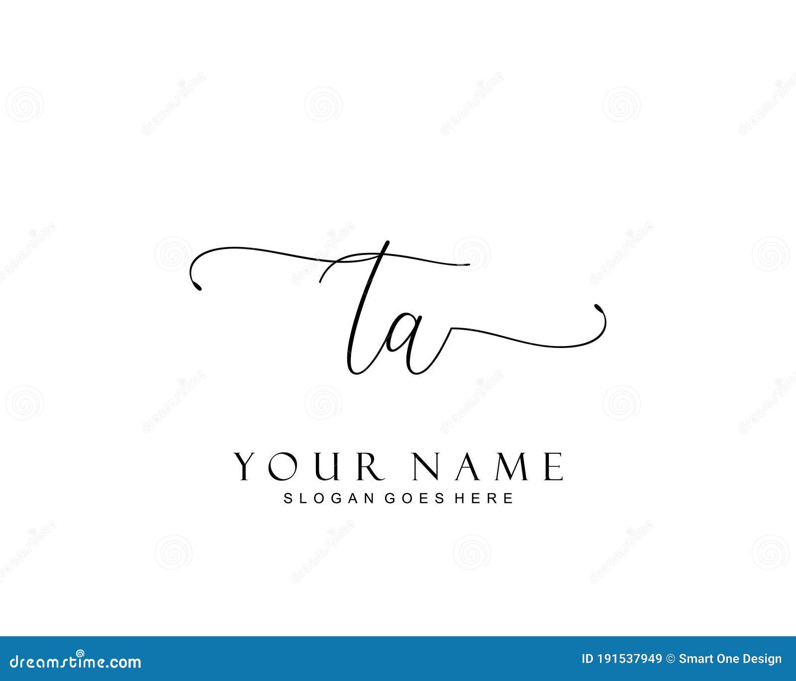 TA Signature Logo Template Vector Stock Vector - Illustration of design ...
