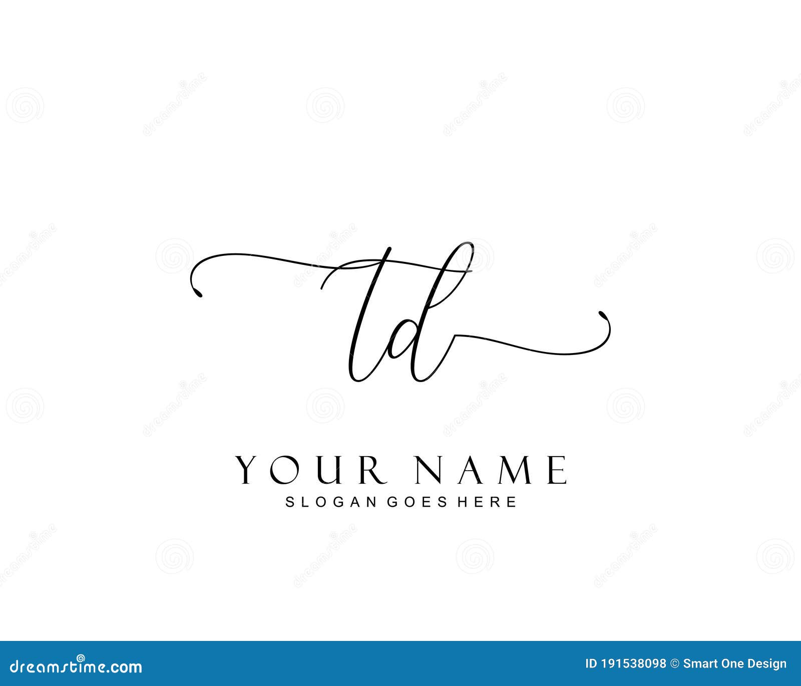 TD Signature Logo Template Vector Stock Vector - Illustration of brush ...