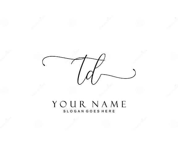 TD Signature Logo Template Vector Stock Vector - Illustration of brush ...