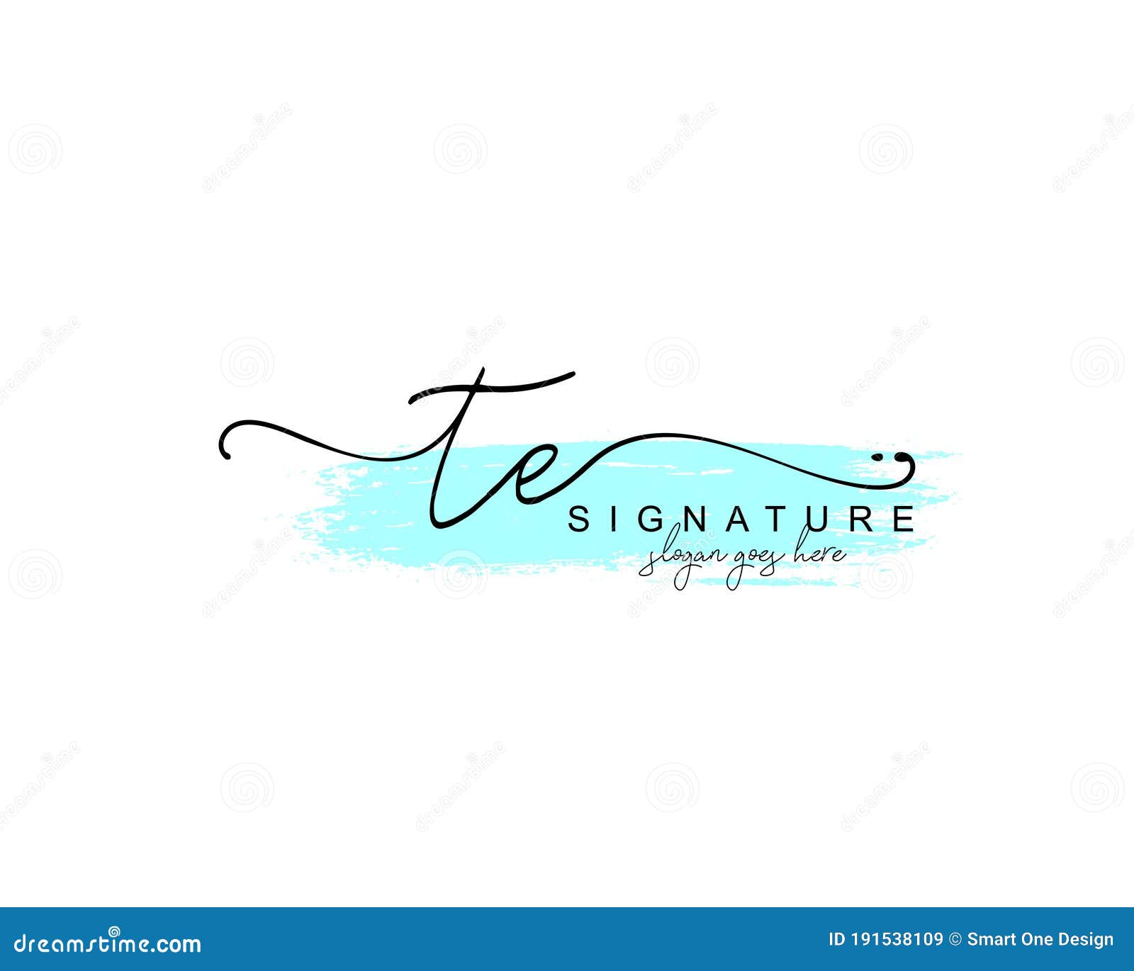 TE Signature Logo Template Vector Stock Vector - Illustration of luxury ...