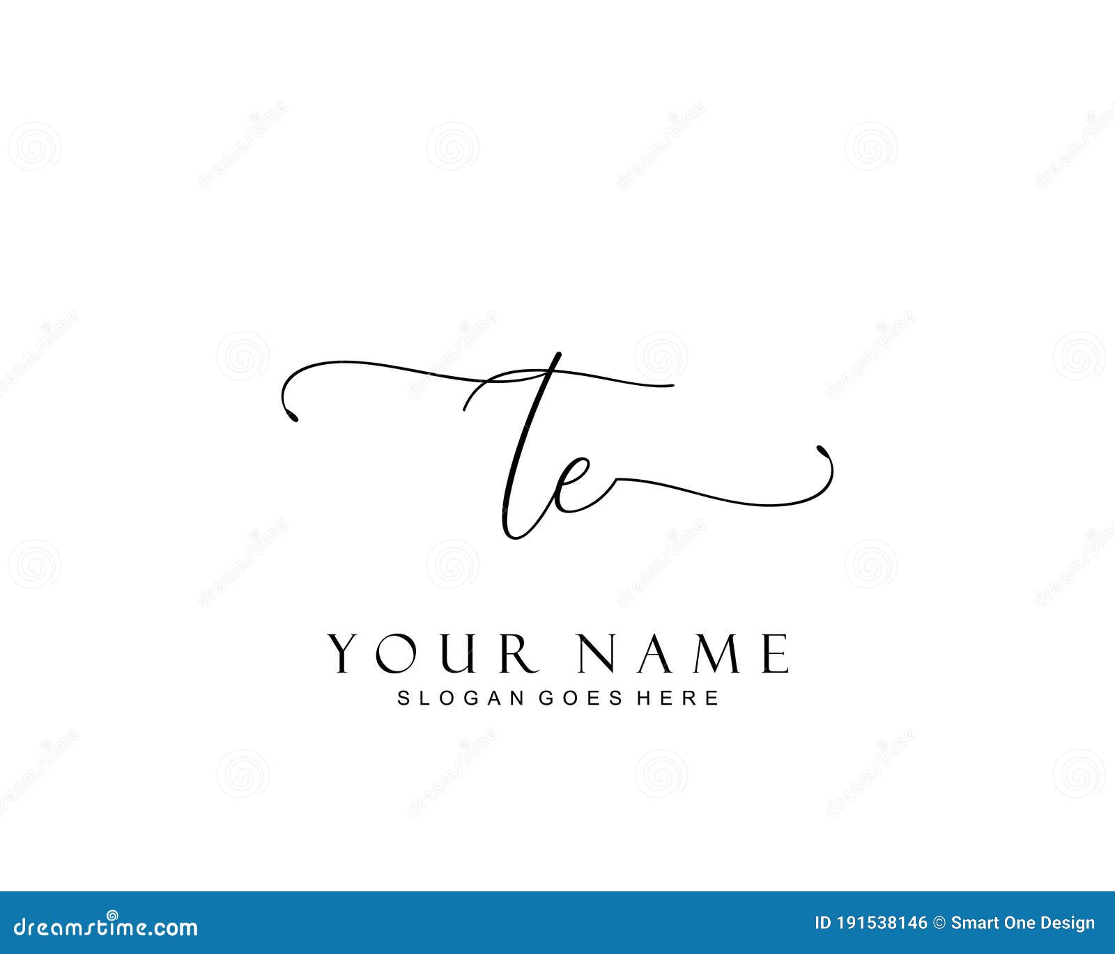 TE Signature Logo Template Vector Stock Vector - Illustration of ...