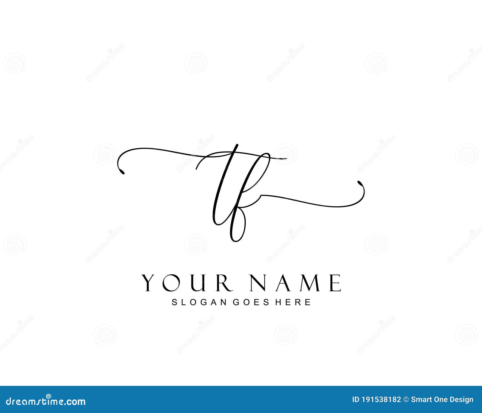 TF Signature Logo Template Vector Stock Vector - Illustration of ...