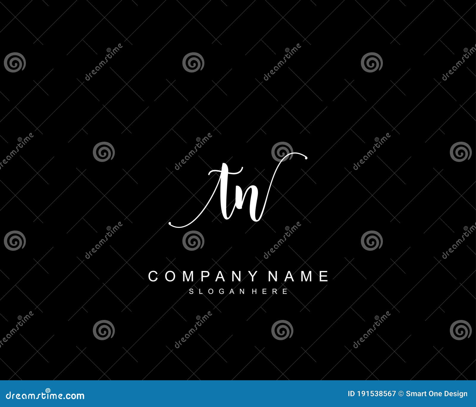 TN Signature Logo Template Vector Stock Vector - Illustration of ...