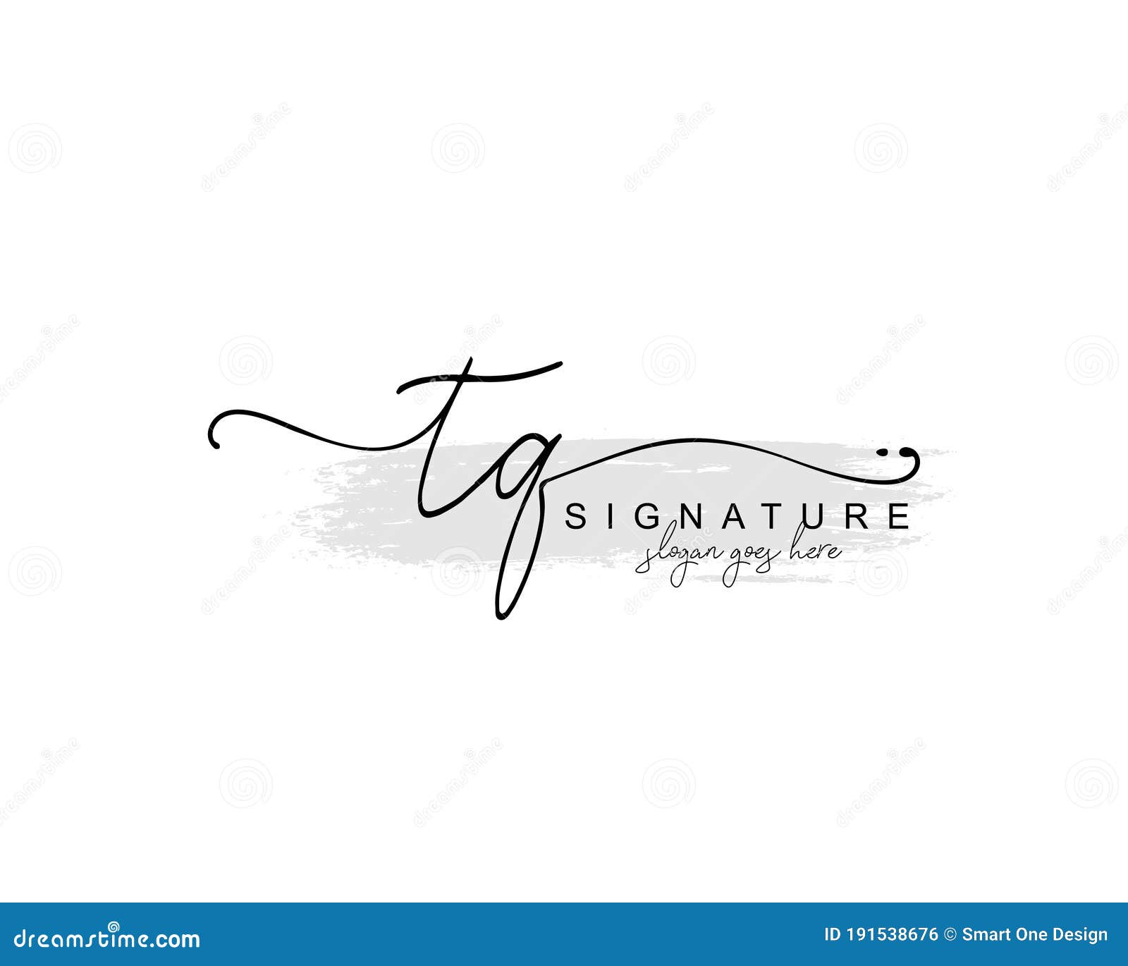 TQ Signature Logo Template Vector Stock Vector - Illustration of ...