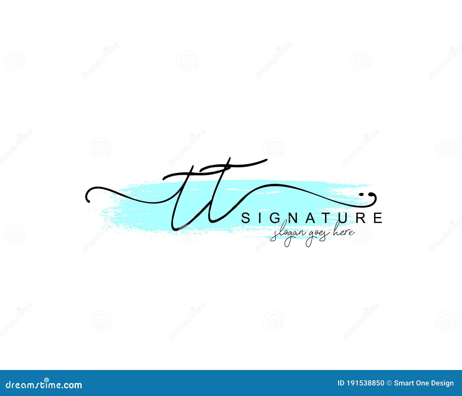 TT Signature Logo Template Vector Stock Vector - Illustration of ...