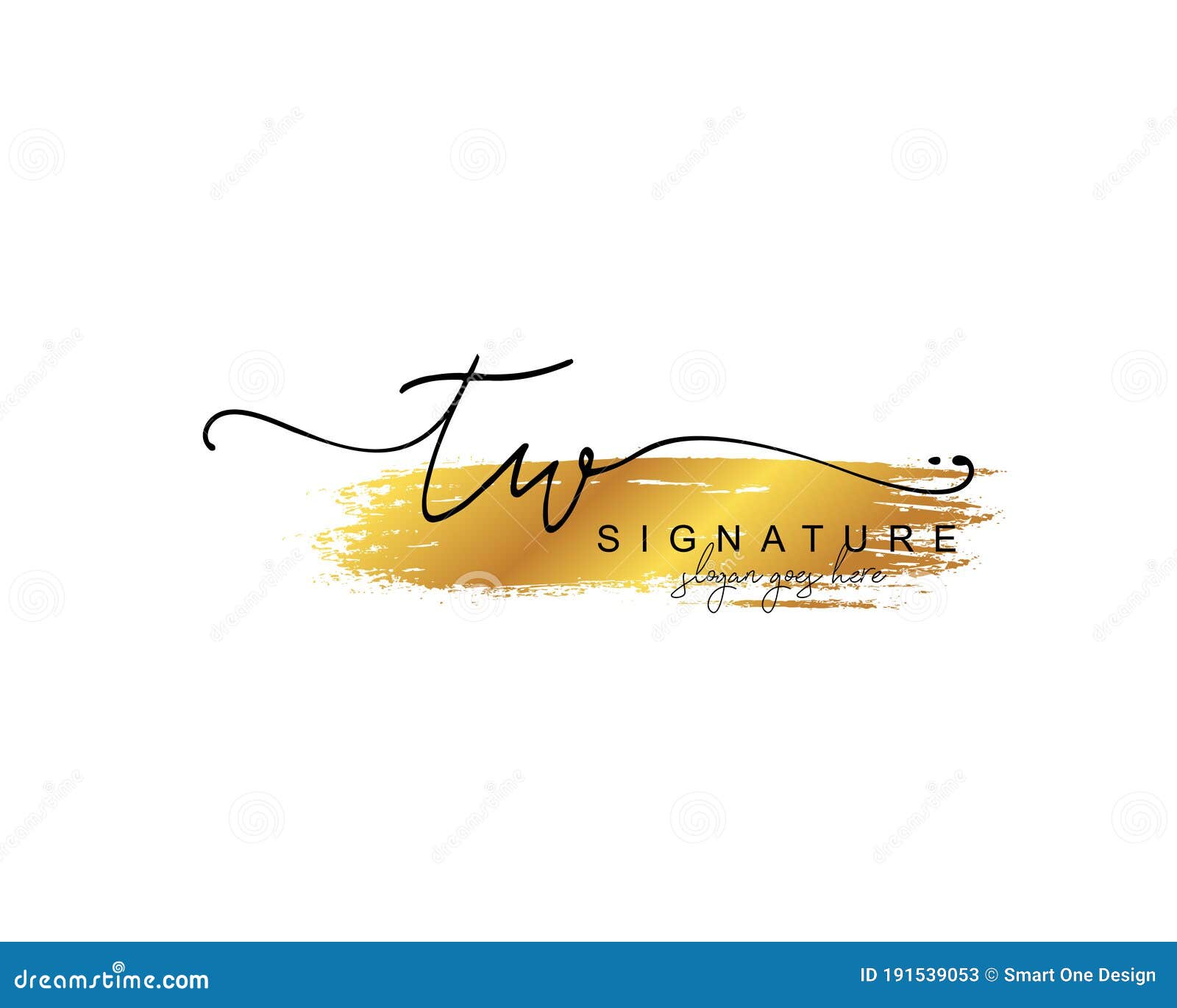 TW Signature Logo Template Vector Stock Vector - Illustration of ...