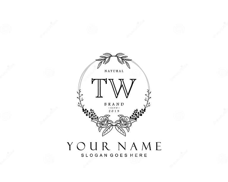 TW Signature Logo Template Vector Stock Vector - Illustration of ...