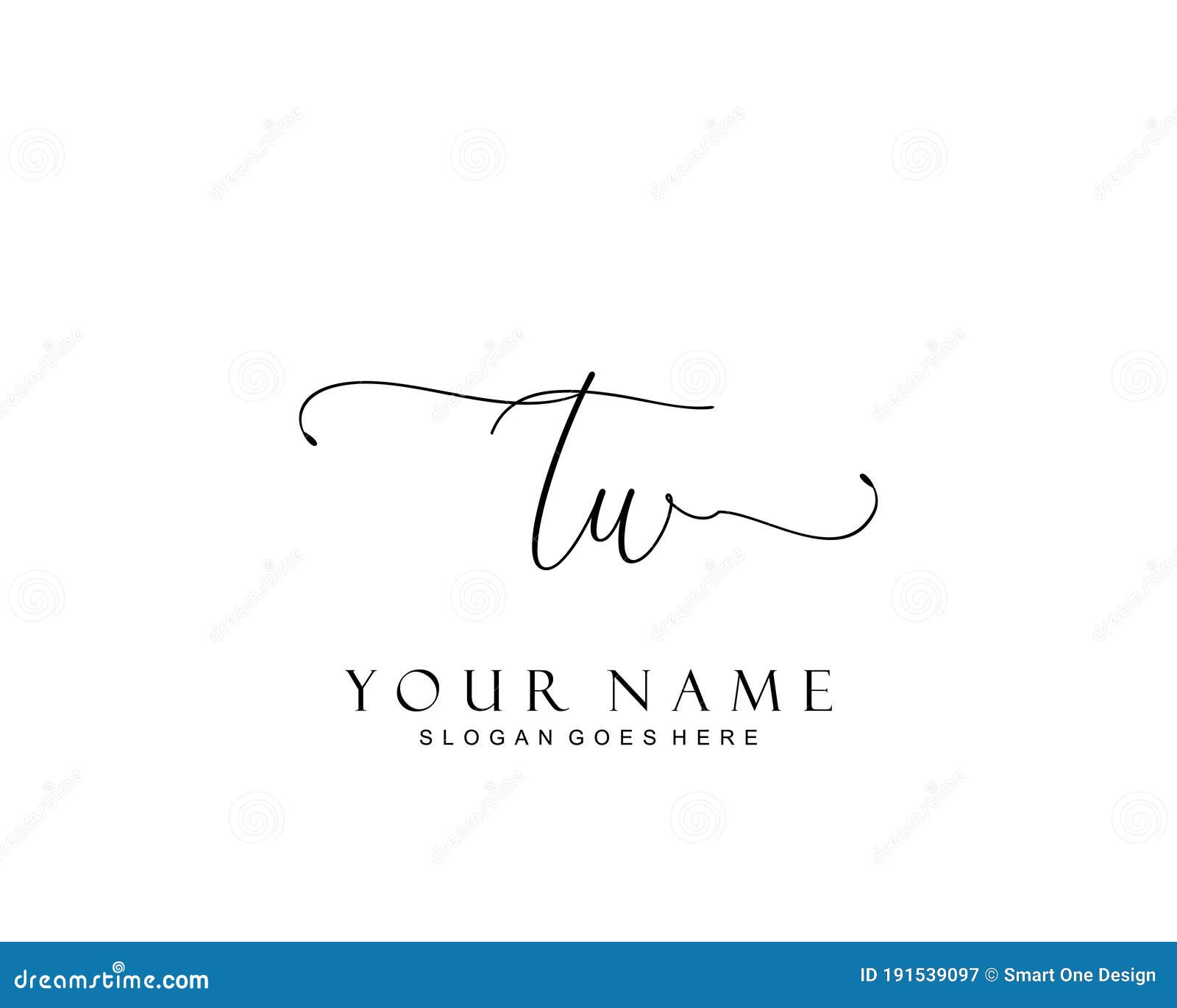 TW Signature Logo Template Vector Stock Vector - Illustration of ...