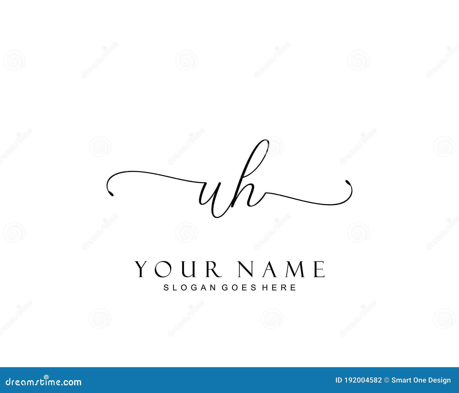 UH Signature Logo Template Vector Stock Vector - Illustration of circle ...