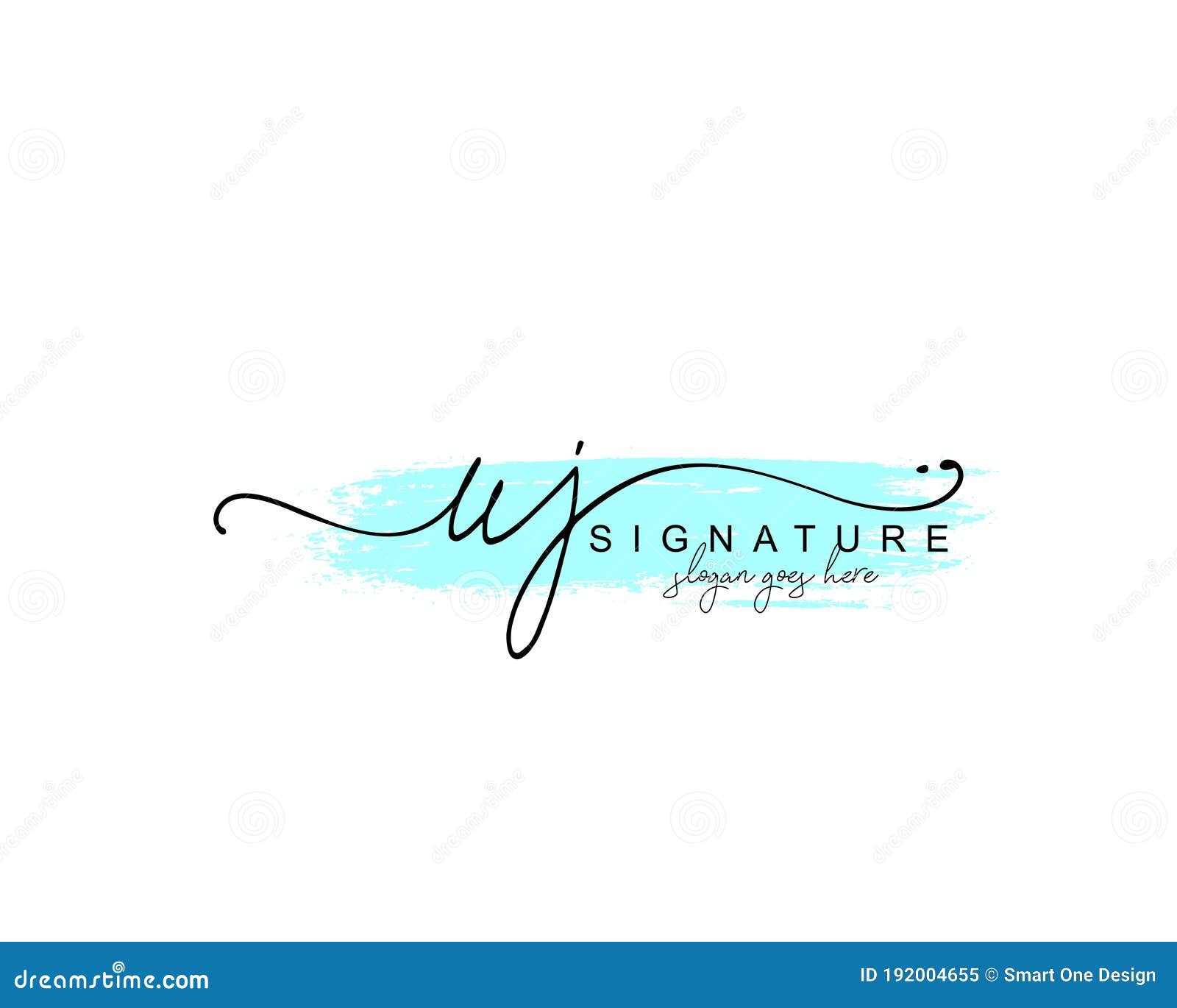 UJ Signature Logo Template Vector Stock Vector - Illustration of couple ...