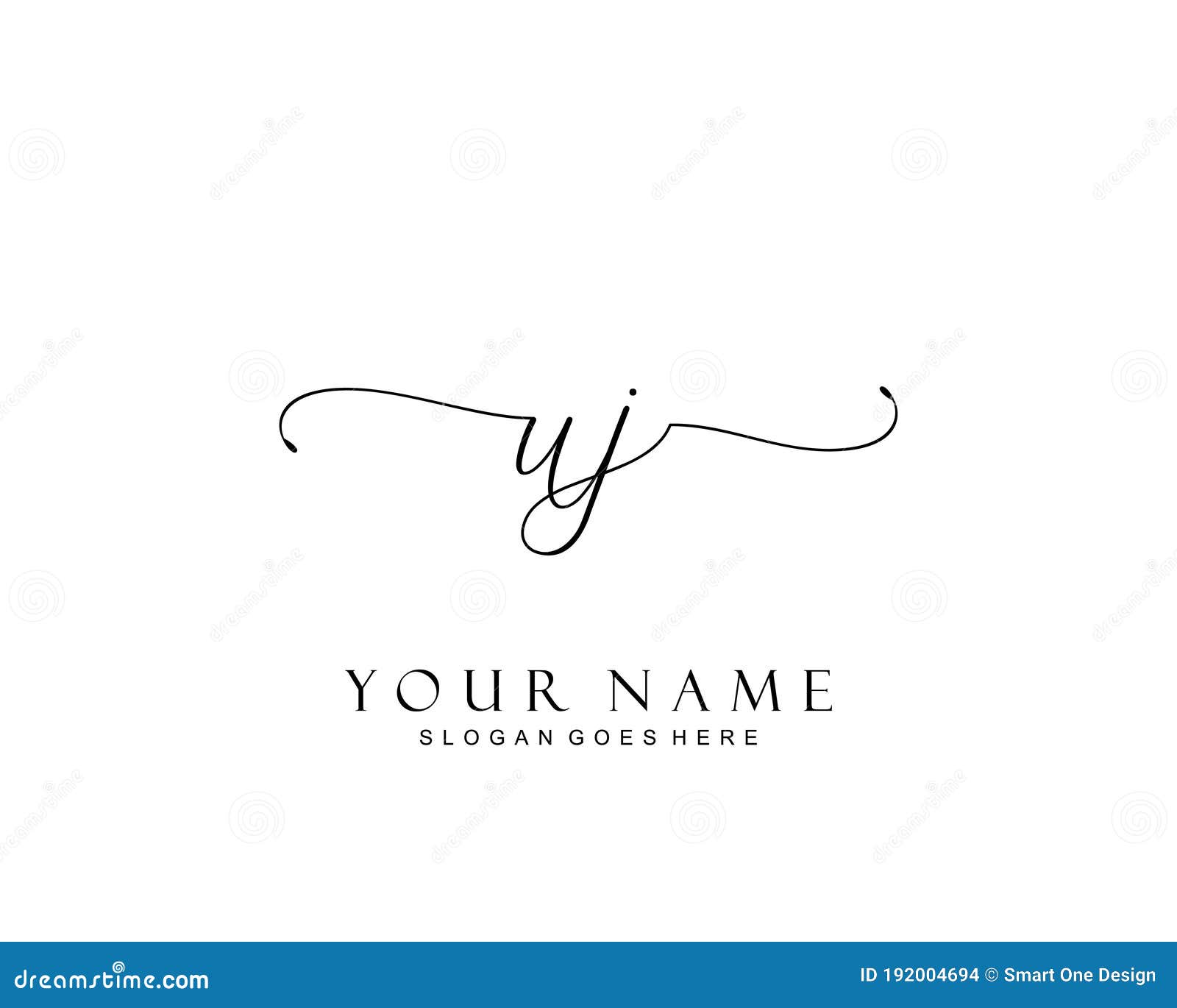 UJ Signature Logo Template Vector Stock Vector - Illustration of circle ...