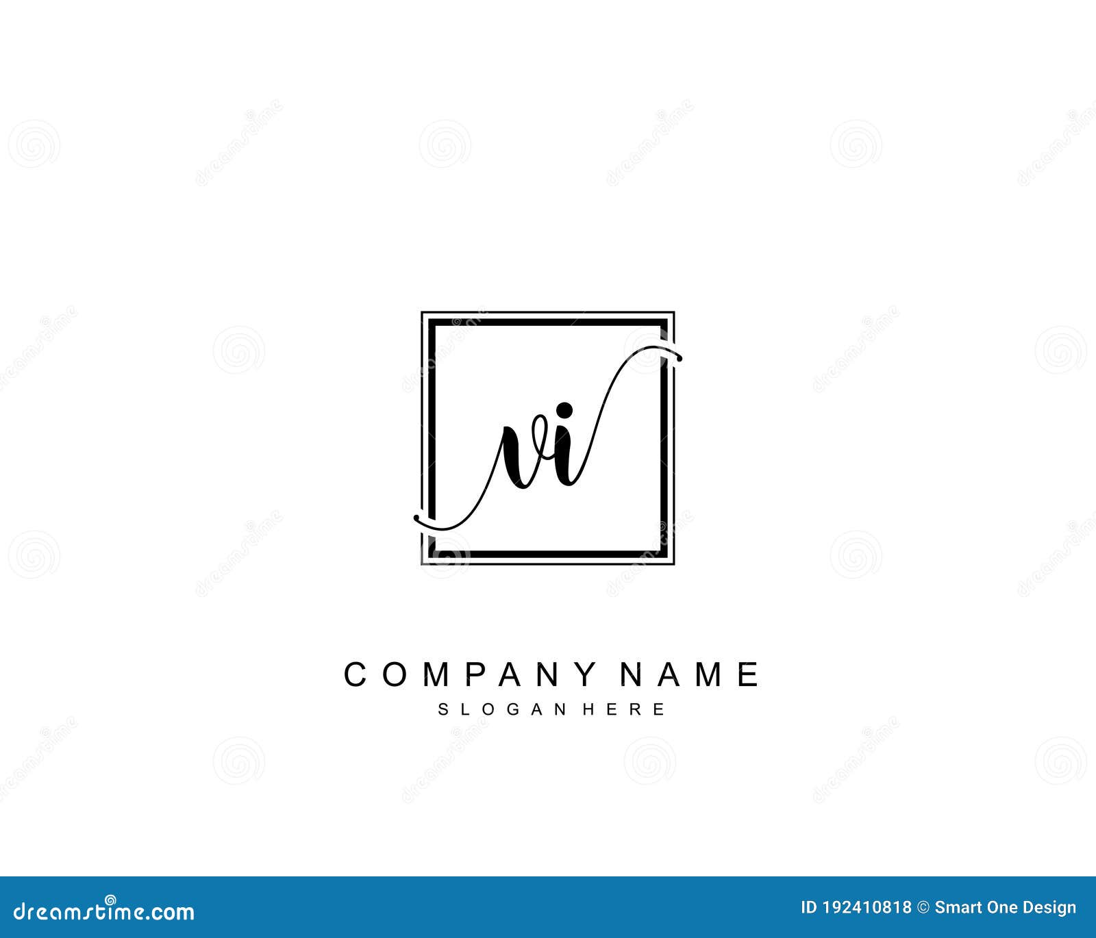 VI Signature Logo Template Vector Stock Vector - Illustration of ...