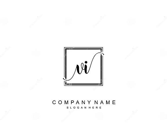 VI Signature Logo Template Vector Stock Vector - Illustration of ...