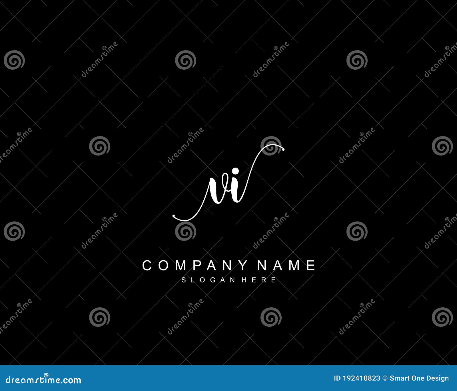 VI Signature Logo Template Vector Stock Vector - Illustration of ...