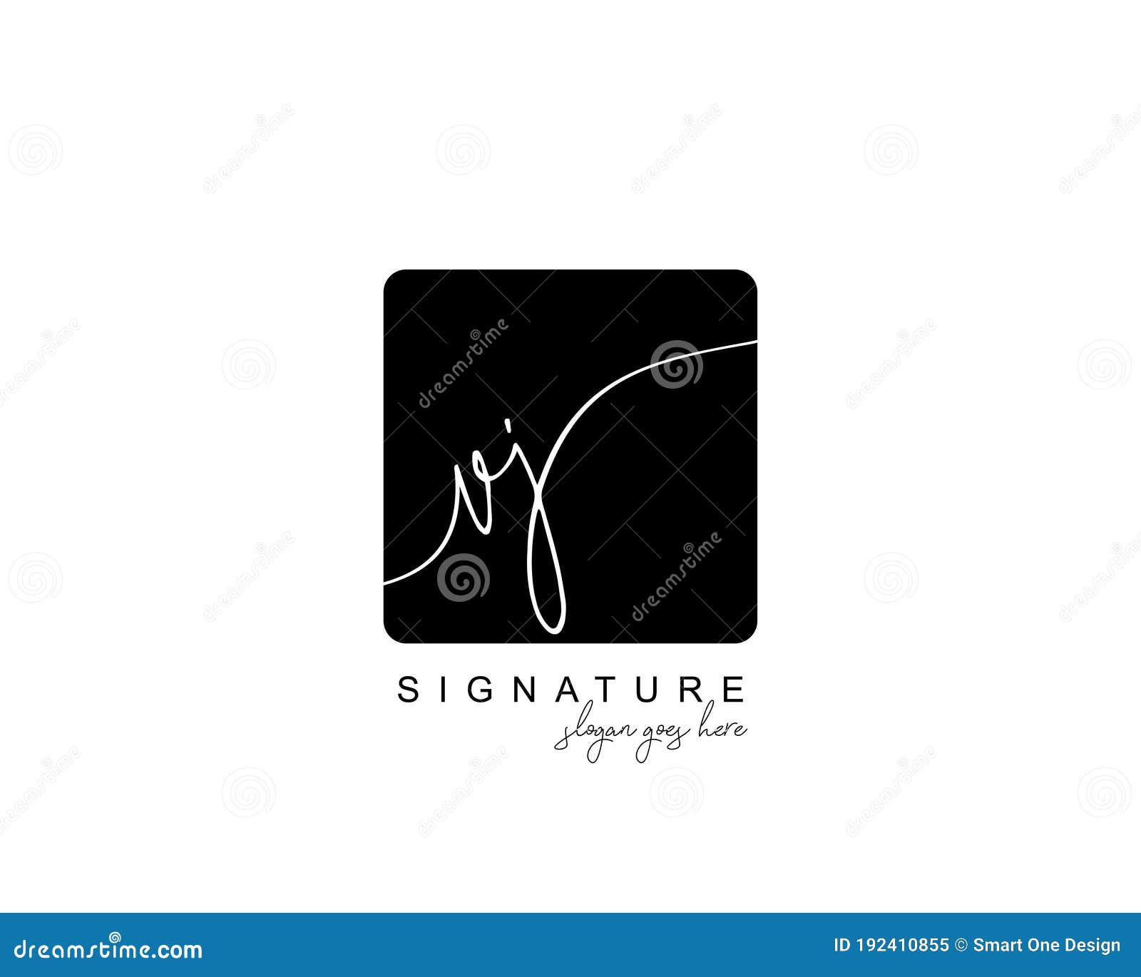 VJ Signature Logo Template Vector Stock Vector - Illustration of circle ...