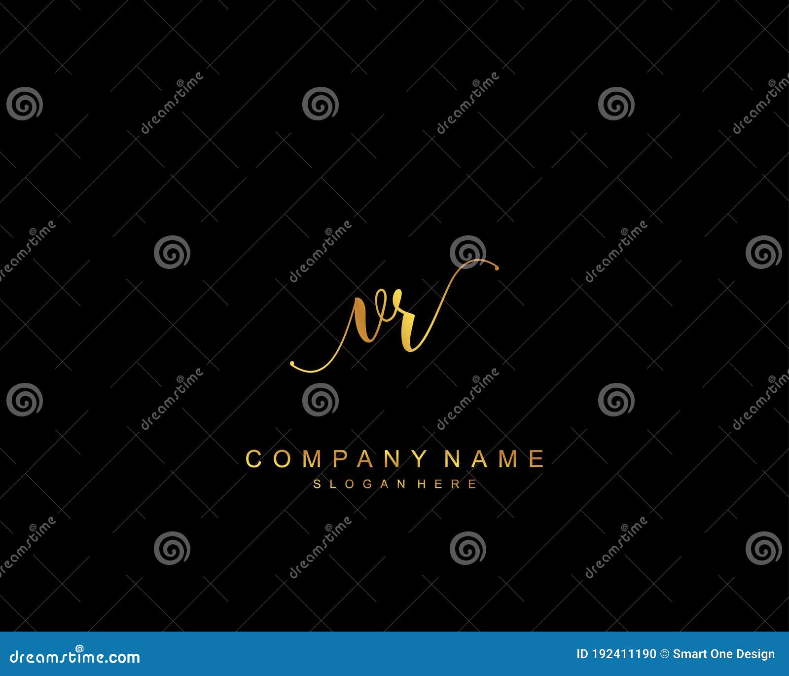 VR Signature Logo Template Vector Stock Vector - Illustration of ...