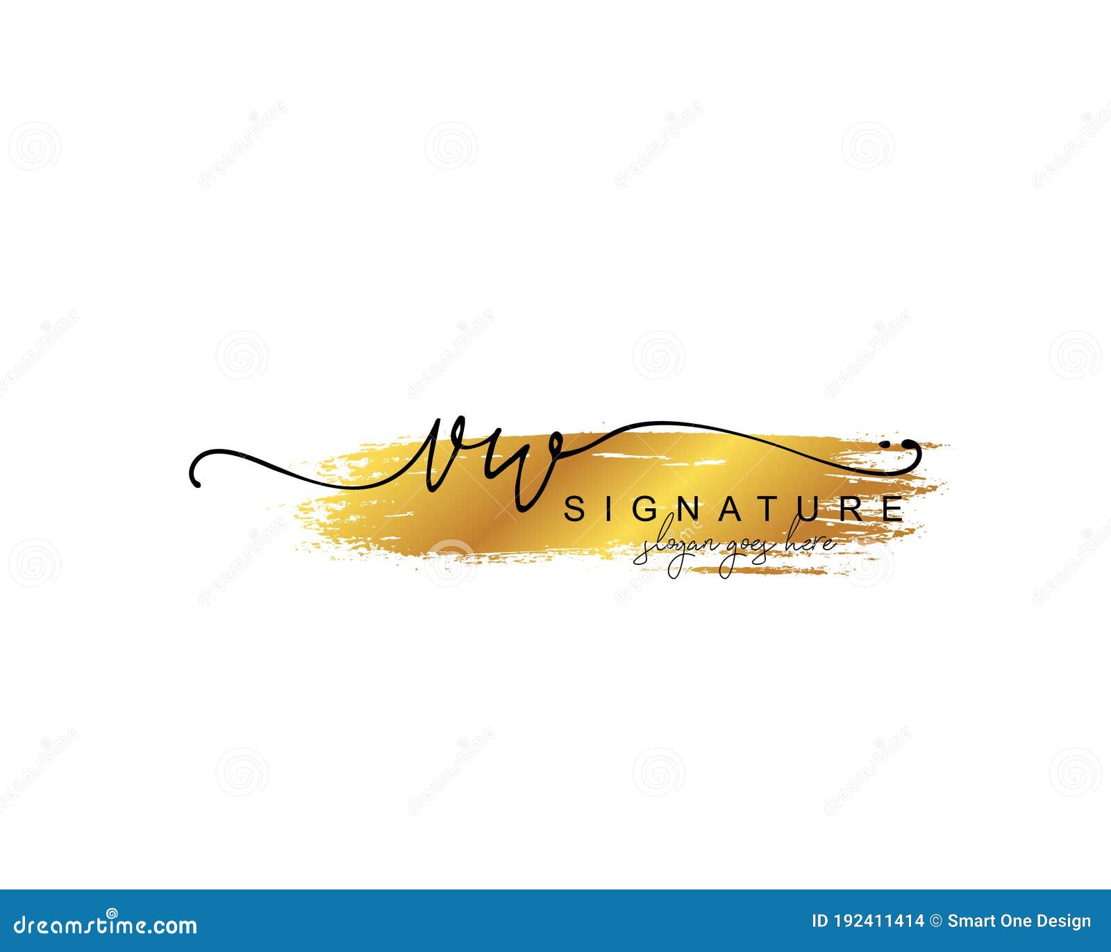 VW Signature Logo Template Vector Stock Vector - Illustration of ...