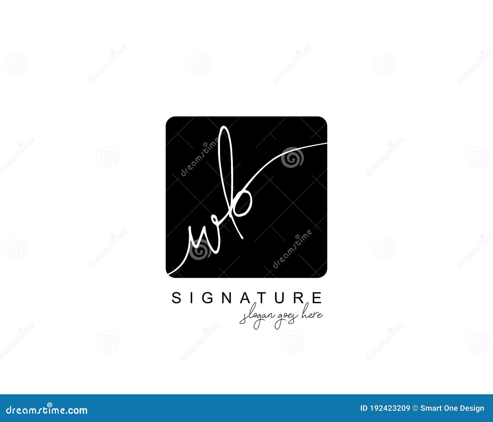 WB Signature Logo Template Vector Stock Vector - Illustration of circle ...