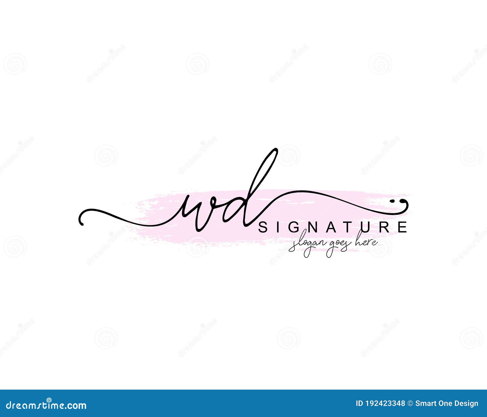 WD Signature Logo Template Vector Stock Vector - Illustration of font ...