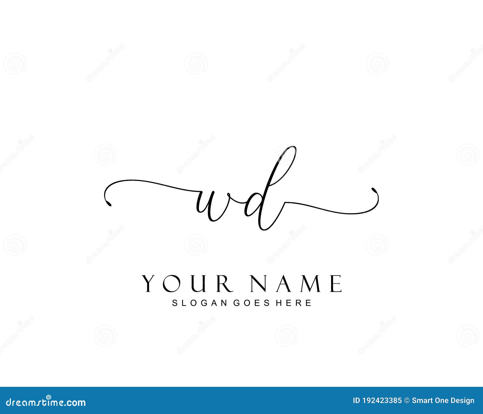 WD Signature Logo Template Vector Stock Vector - Illustration of ...