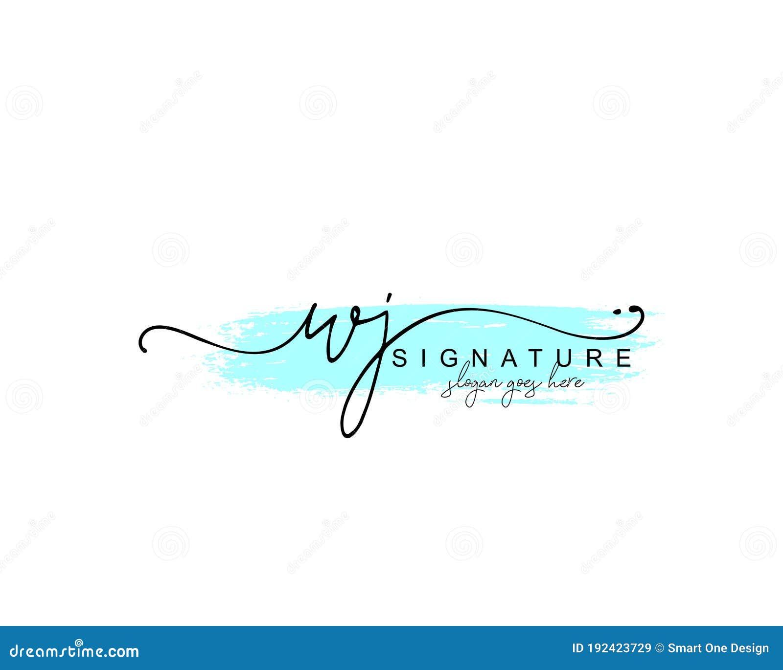WJ Signature Logo Template Vector Stock Vector - Illustration of ...