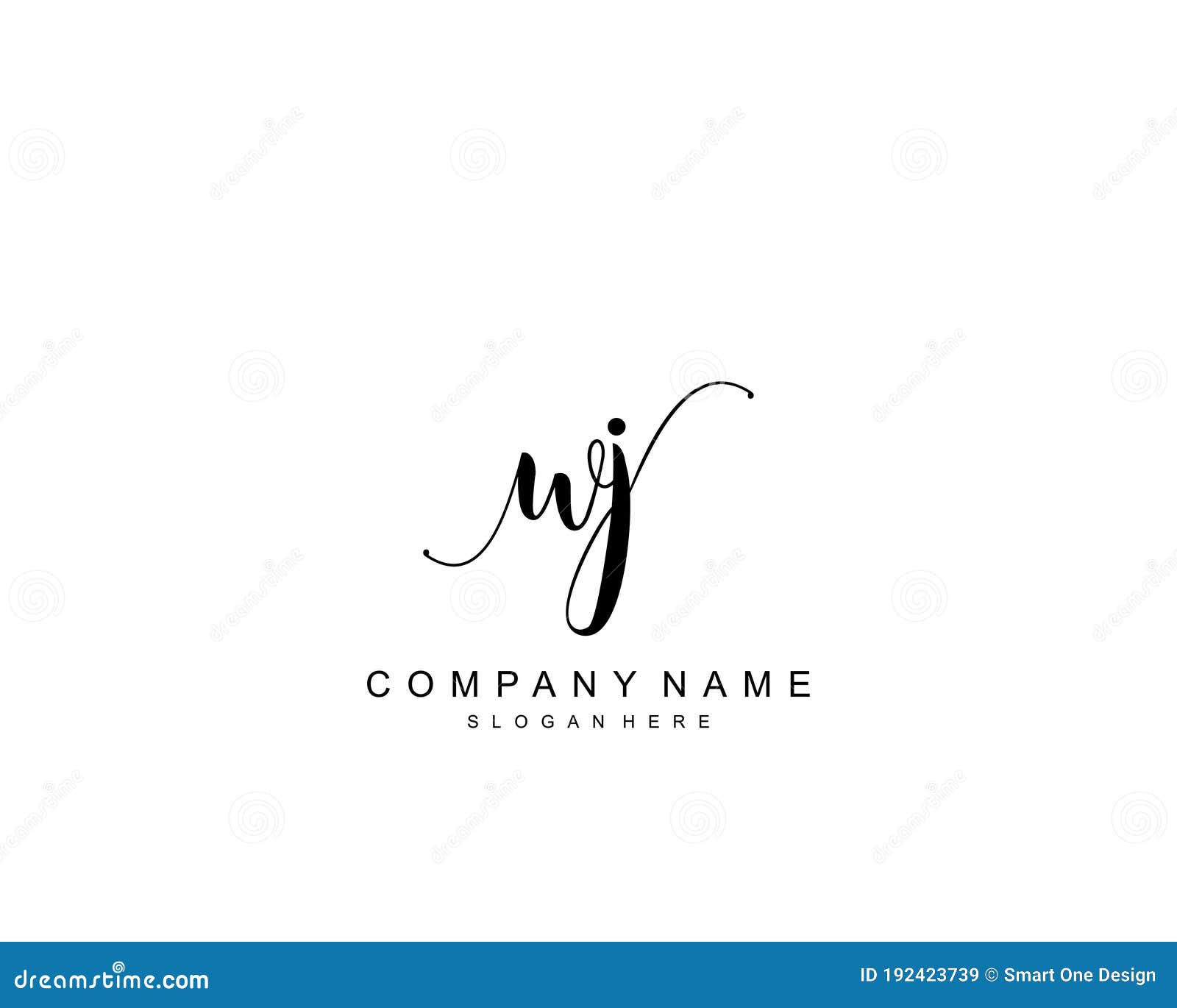 WJ Signature Logo Template Vector Stock Vector - Illustration of ...