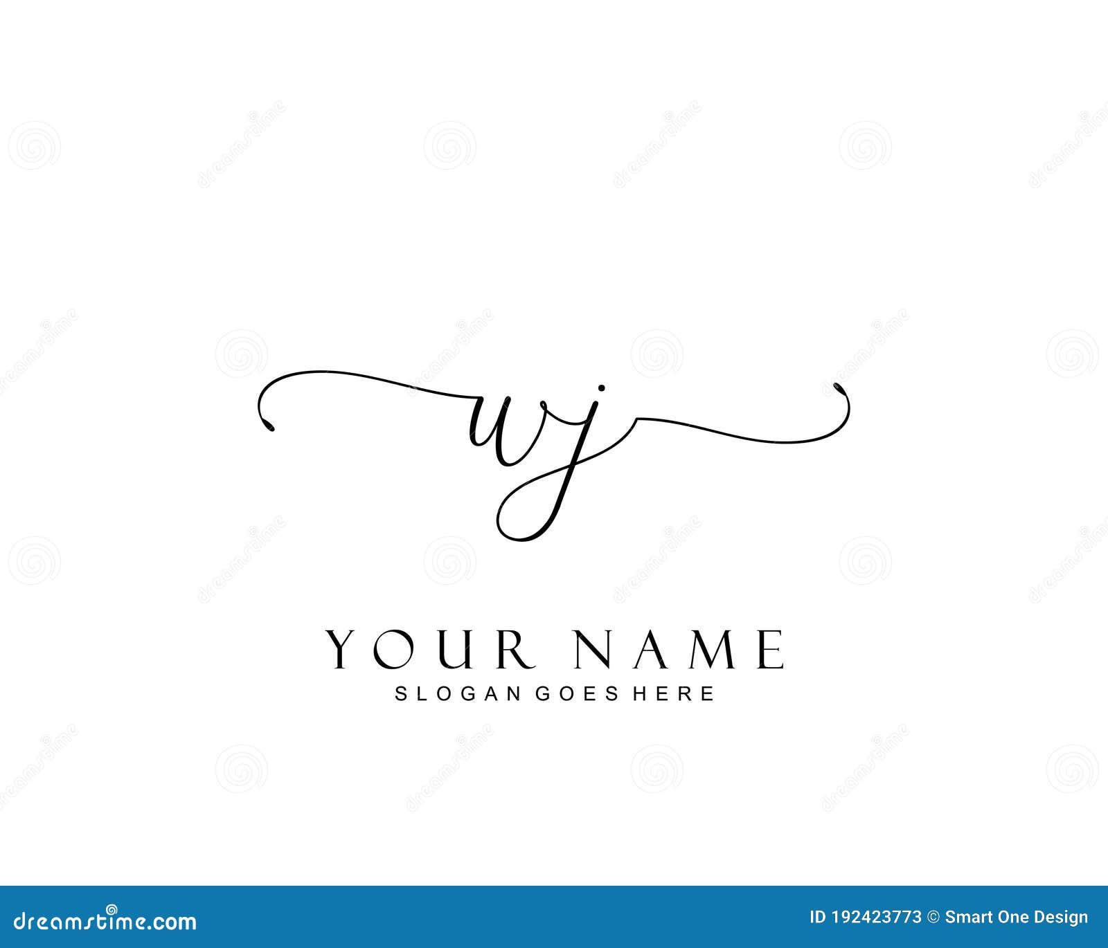 WJ Signature Logo Template Vector Stock Vector - Illustration of ...