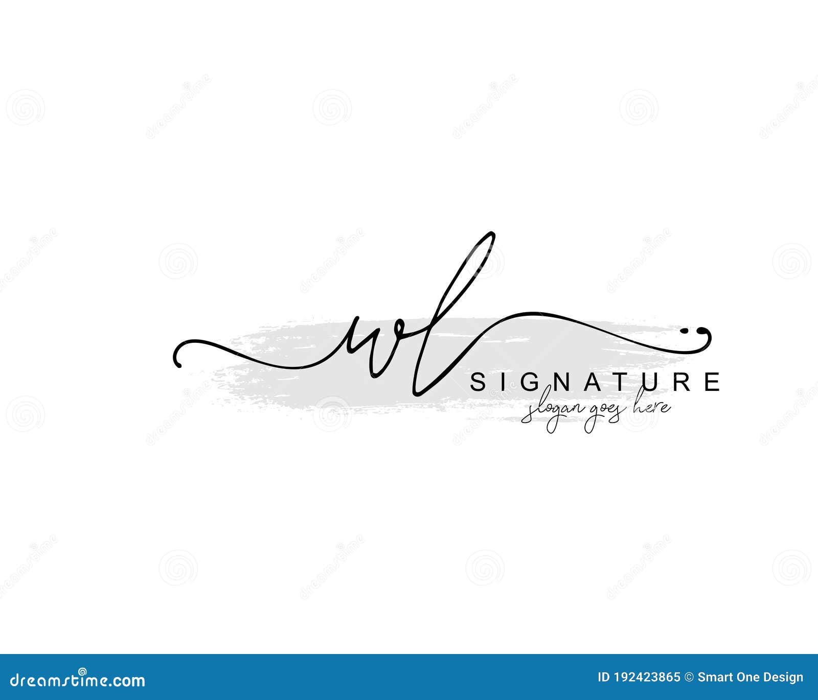 WL Signature Logo Template Vector Stock Vector - Illustration of letter ...