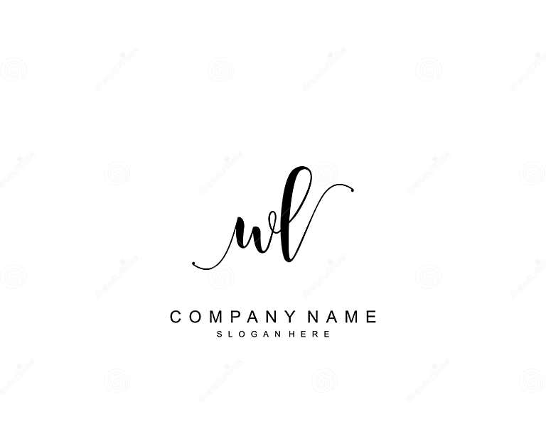 WL Signature Logo Template Vector Stock Vector - Illustration of ...