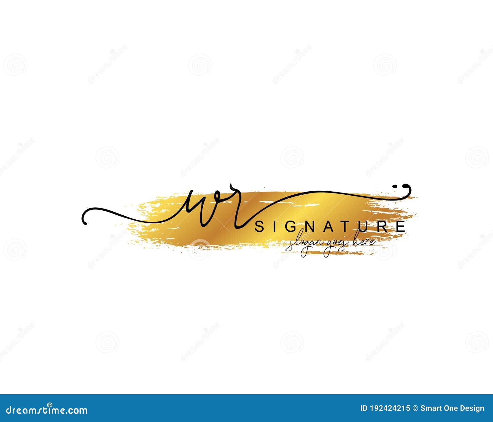 WR Signature Logo Template Vector Stock Vector - Illustration of ...