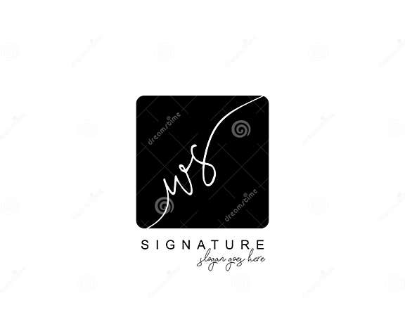 WS Signature Logo Template Vector Stock Vector - Illustration of ...