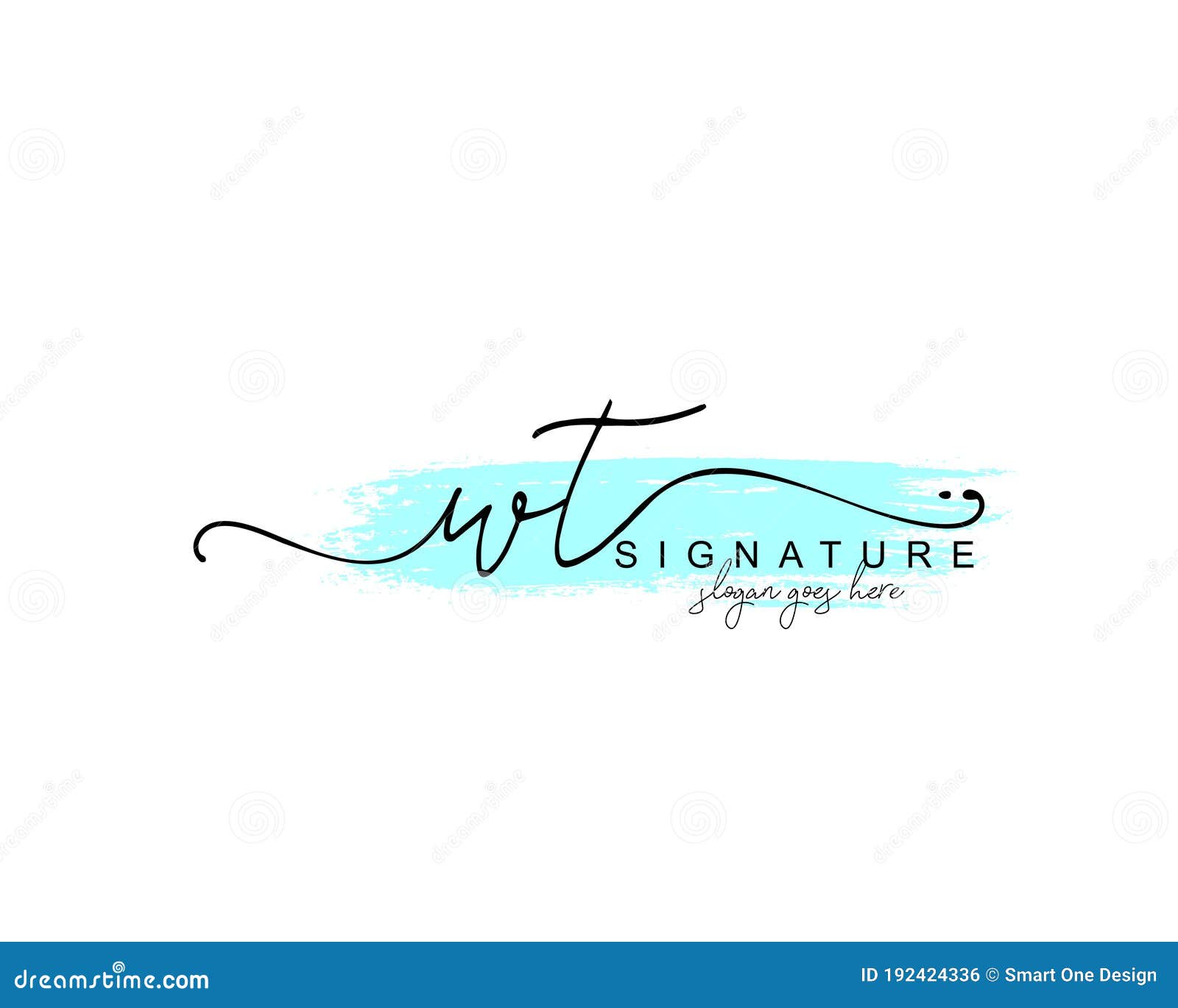 WT Signature Logo Template Vector Stock Vector - Illustration of ...