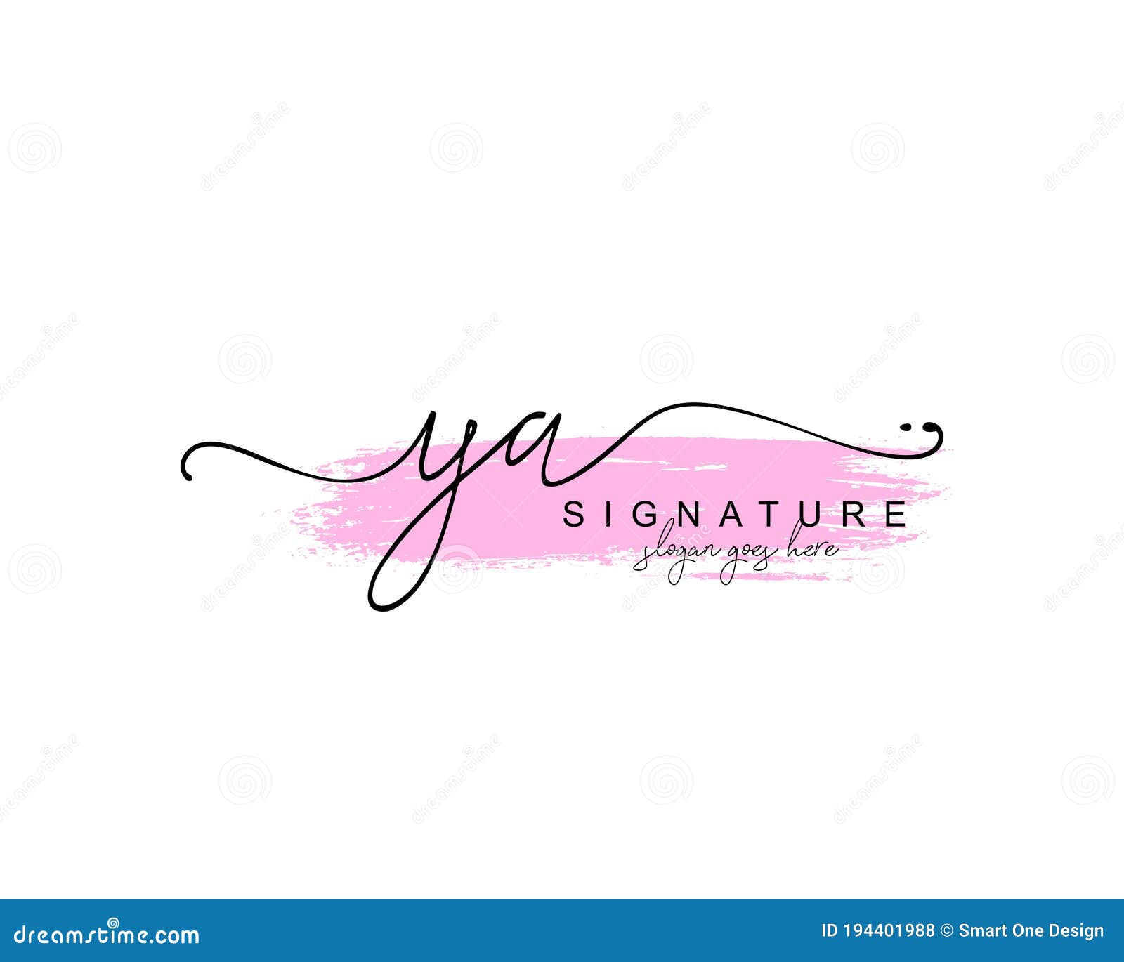 YA Signature Logo Template Vector Stock Vector - Illustration of ...