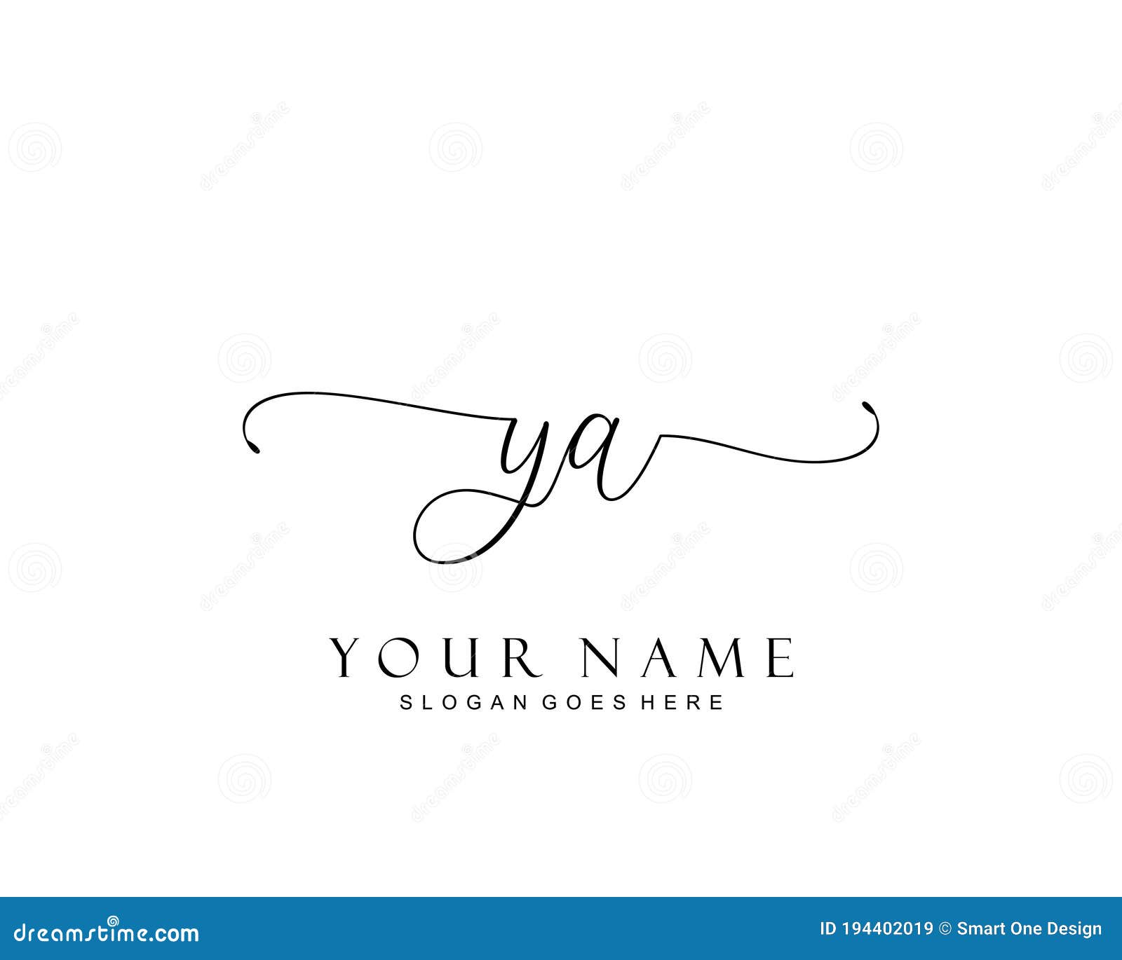 YA Signature Logo Template Vector Stock Vector - Illustration of ...