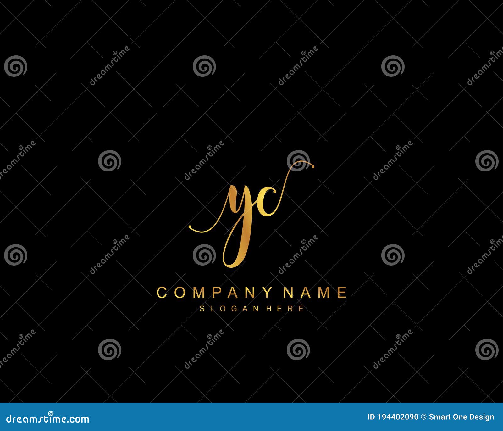 YC Signature Logo Template Vector Stock Vector - Illustration of ...