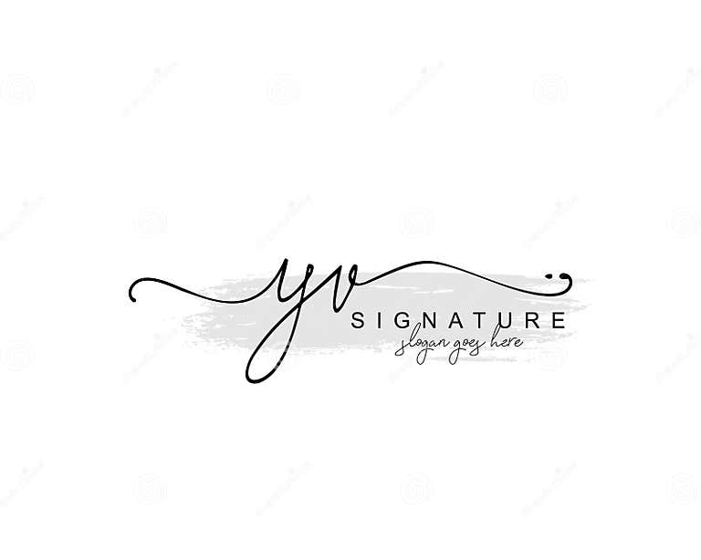 YV Signature Logo Template Vector Stock Vector - Illustration of ...